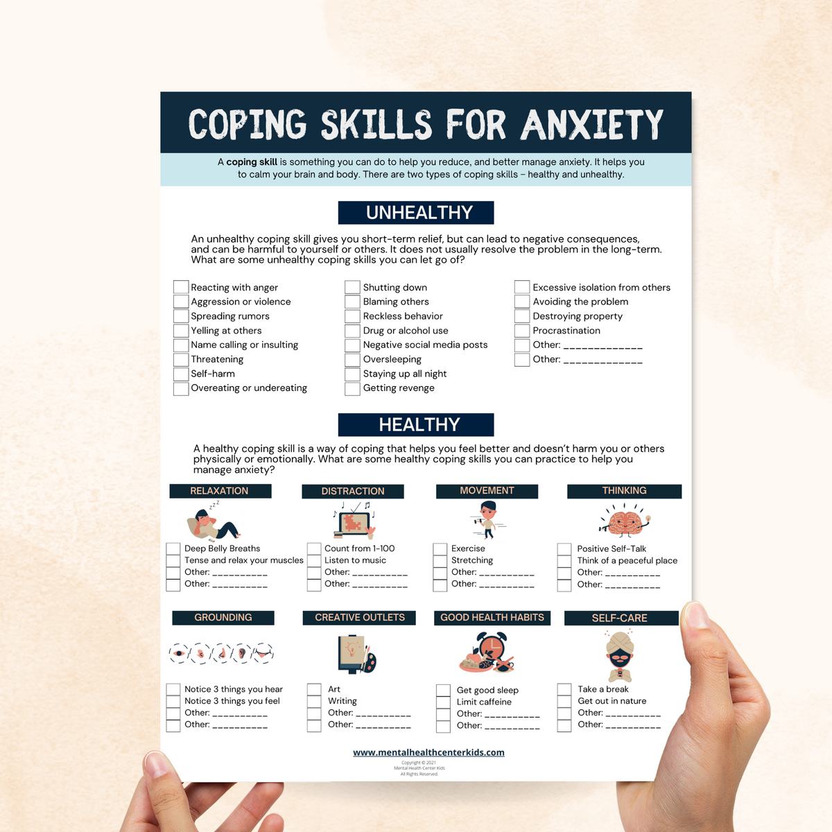 Coping Skills for Anxiety – Mental Health Center Kids