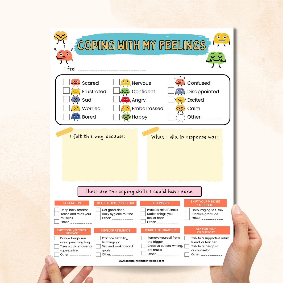 Coping Skills Chart – Mental Health Center Kids