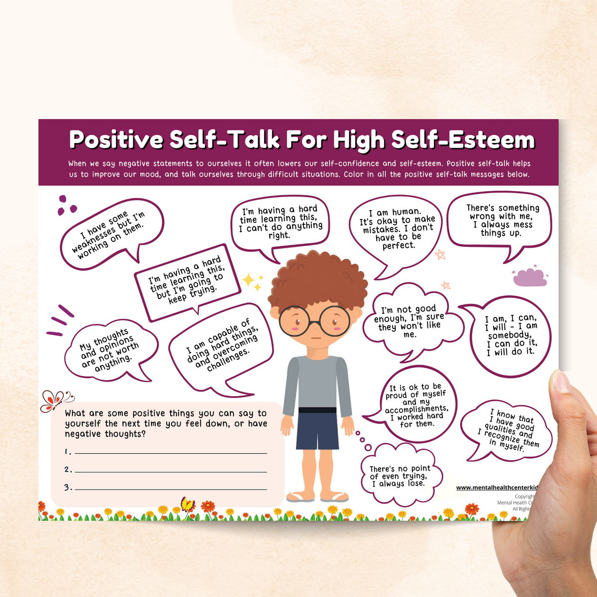 Positive Self-Talk for High Self-Esteem – Mental Health Center Kids