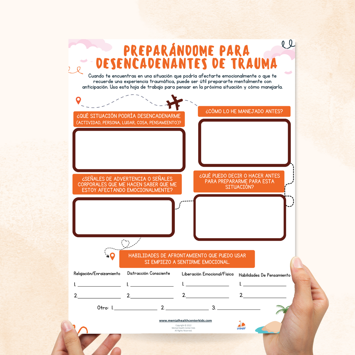 Preparing For Trauma Triggers Worksheet (Spanish Version) – Mental ...