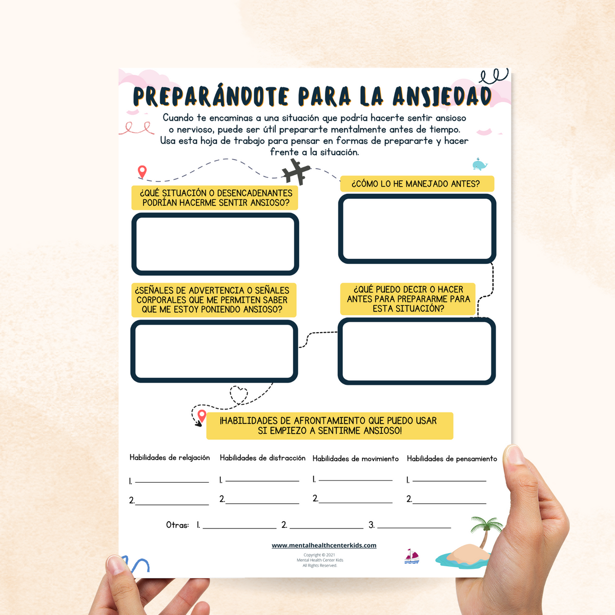 Preparing For Anxiety Worksheet (Spanish Version) – Mental Health ...