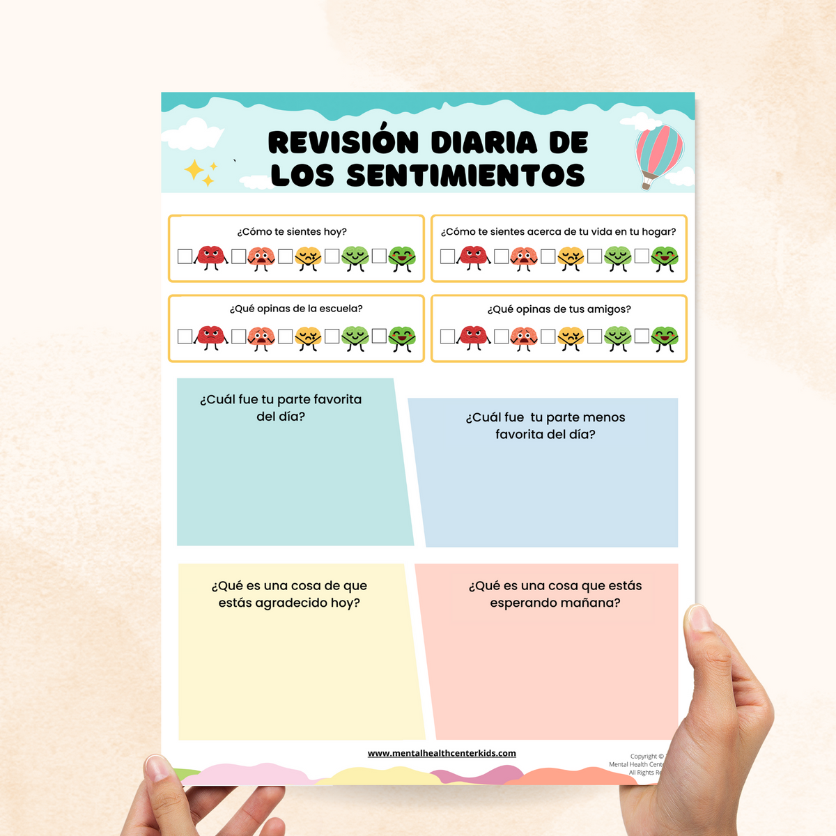 Daily Feelings Check-In Worksheet (Spanish Version) – Mental Health ...
