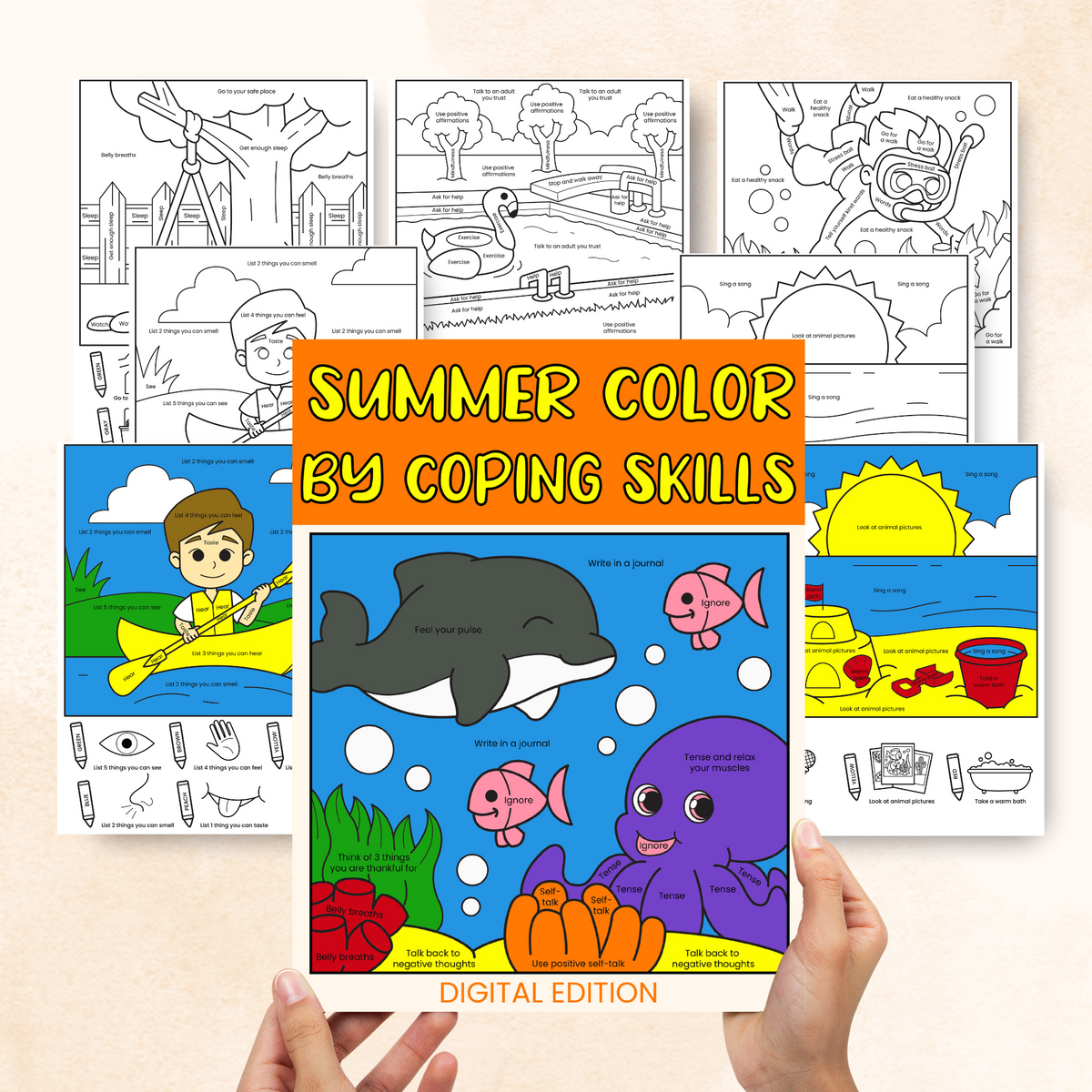 Color by Coping Skills Summer Activity – Mental Health Center Kids