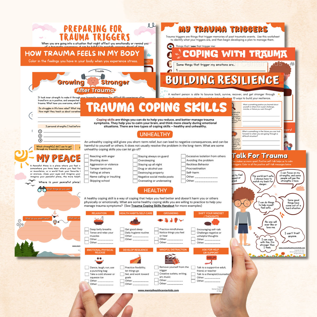 Trauma Worksheets for Kids and Teens – Mental Health Center Kids