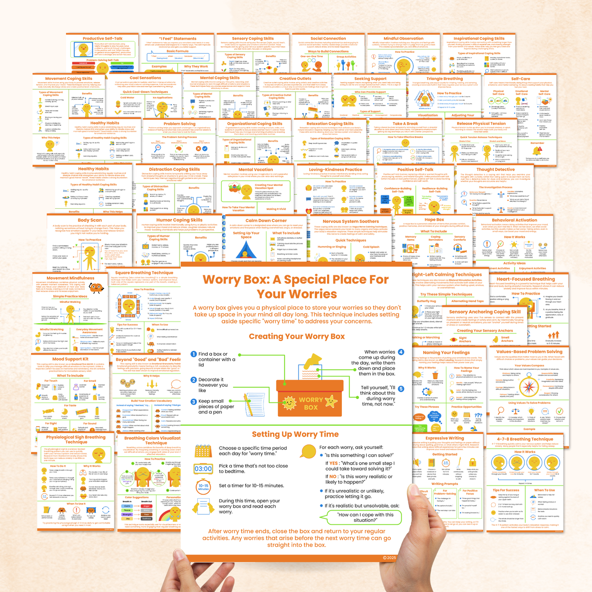 Coping Skills Handouts Bundle (44 Pages) – Mental Health Center Kids