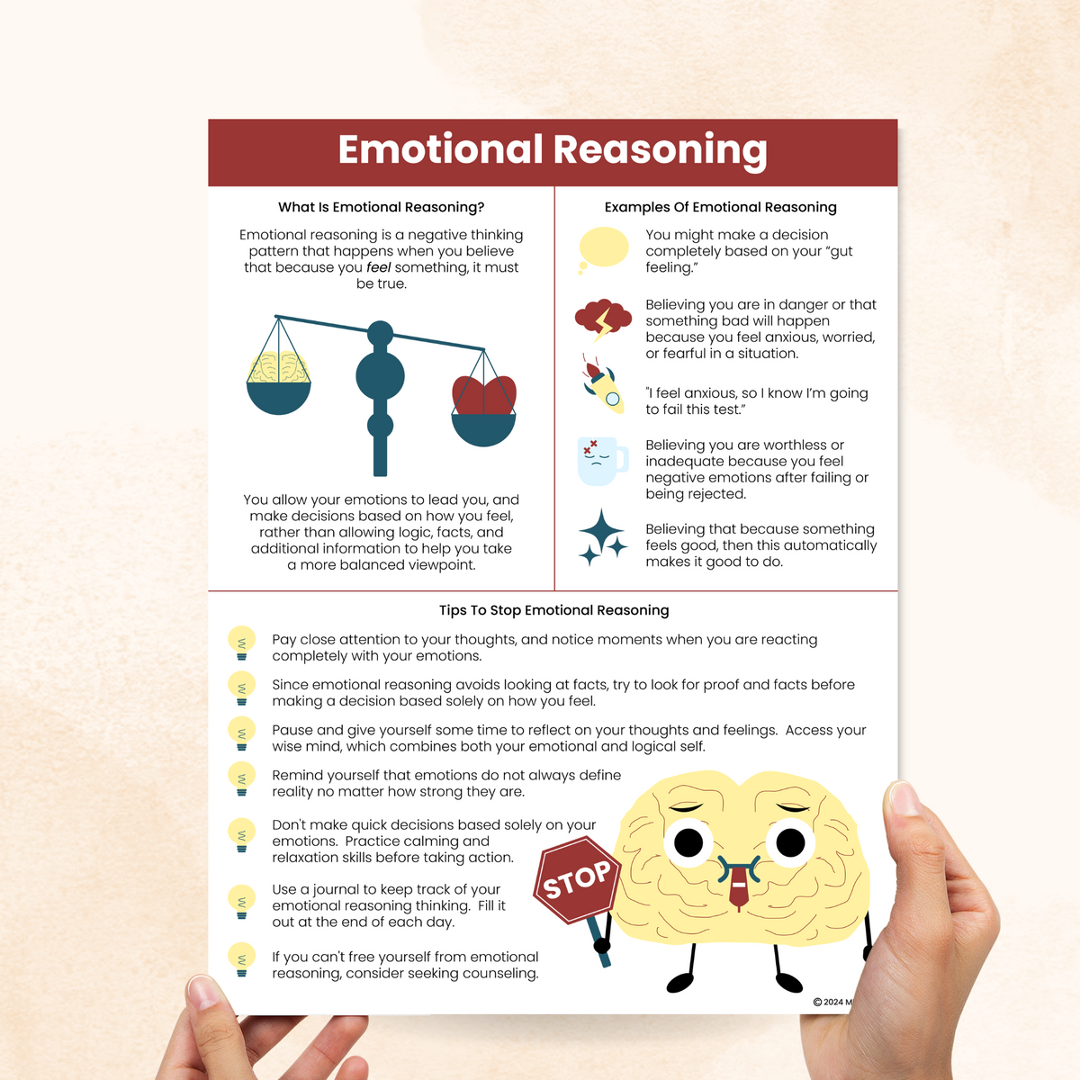 Emotional Reasoning Cognitive Distortion Handout – Mental Health Center ...