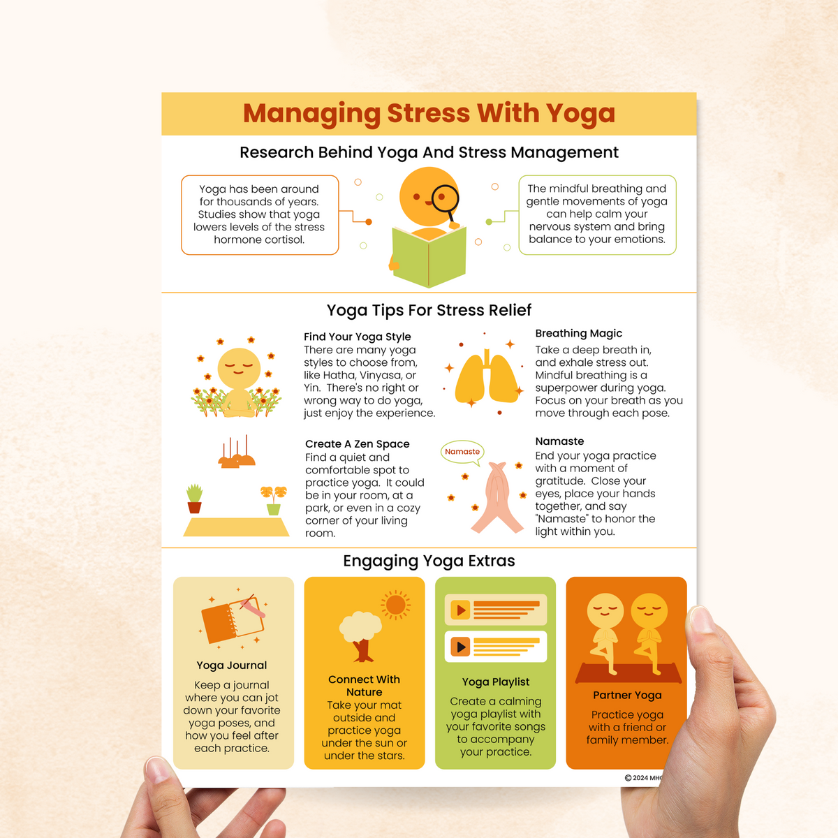 Managing Stress With Yoga Handout – Mental Health Center Kids