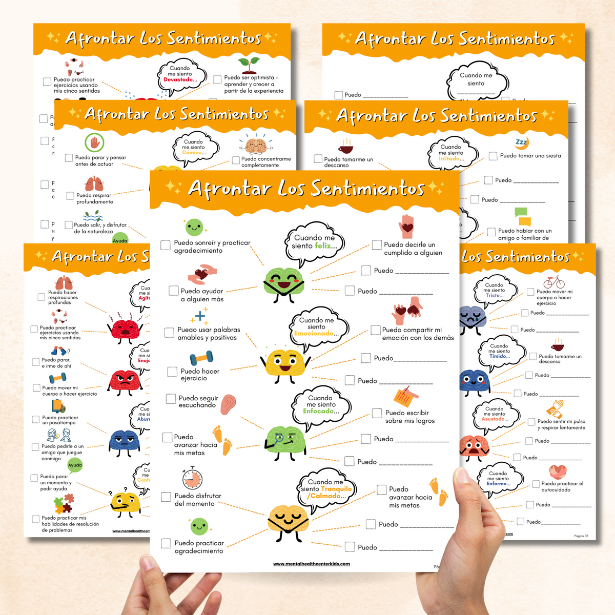 Coping With Emotions Worksheets (Spanish Version) – Mental Health ...