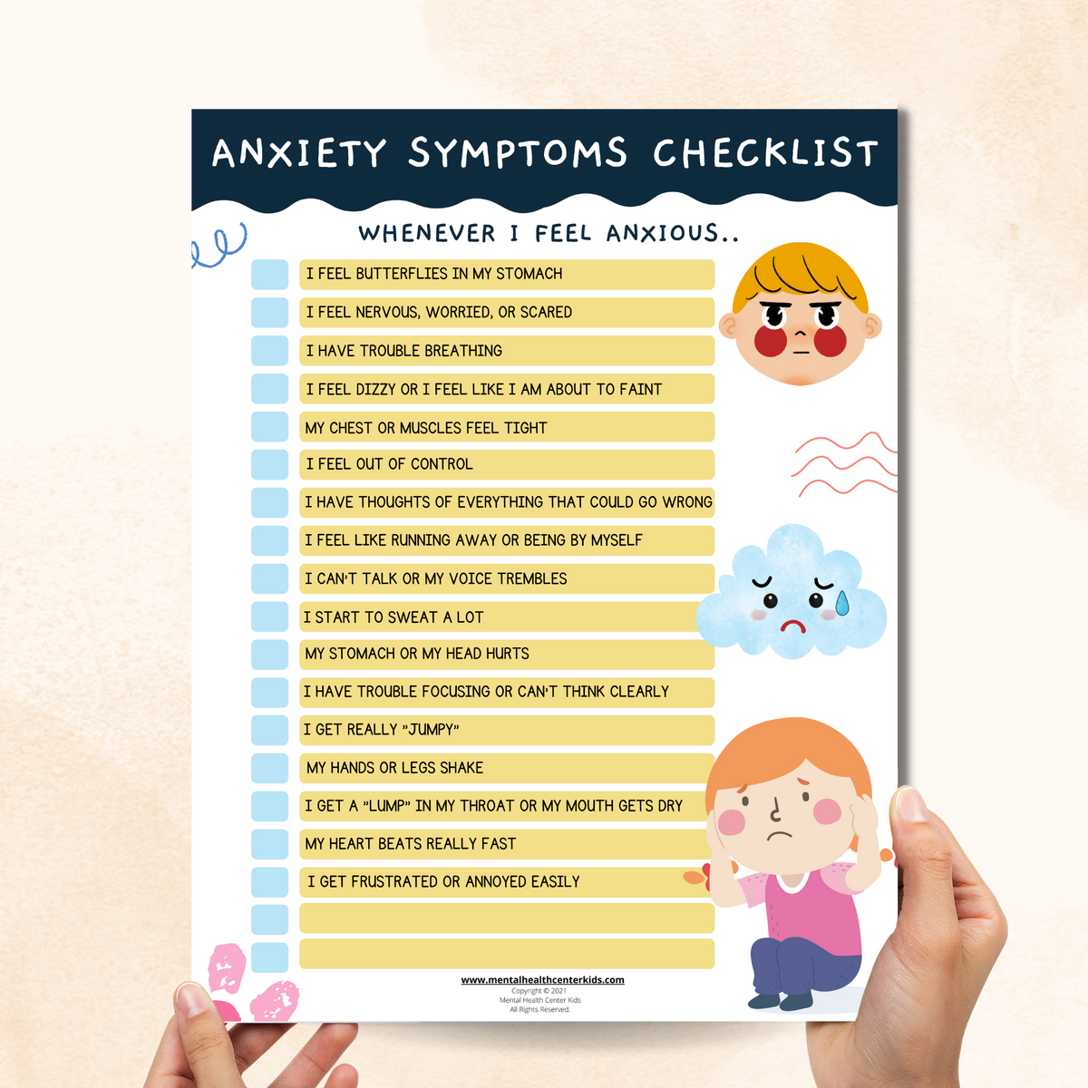 Nervousness Symptoms Anxiety Symptoms Checklist (+ES) [F]