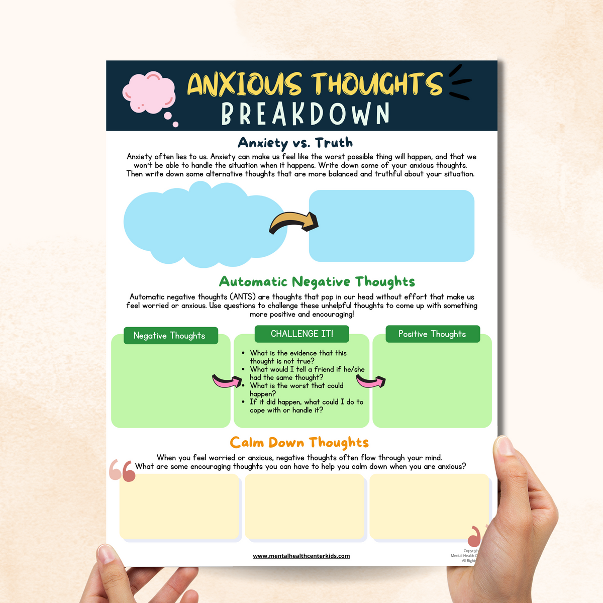 Anxious Thoughts Breakdown – Mental Health Center Kids