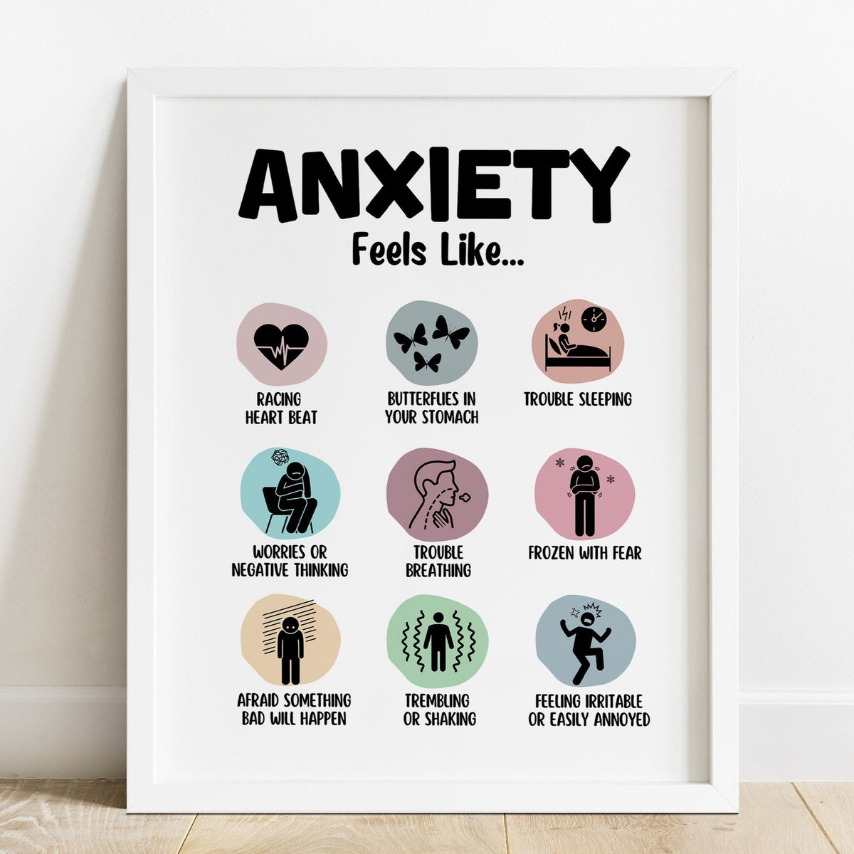Anxiety Feels Like Poster – Mental Health Center Kids
