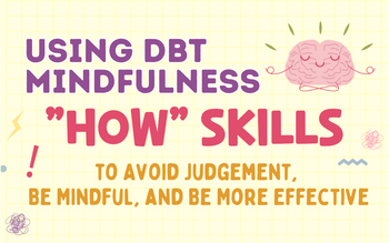 Using DBT Mindfulness "How" Skills to Avoid Judgment, Be Mindful, and ...