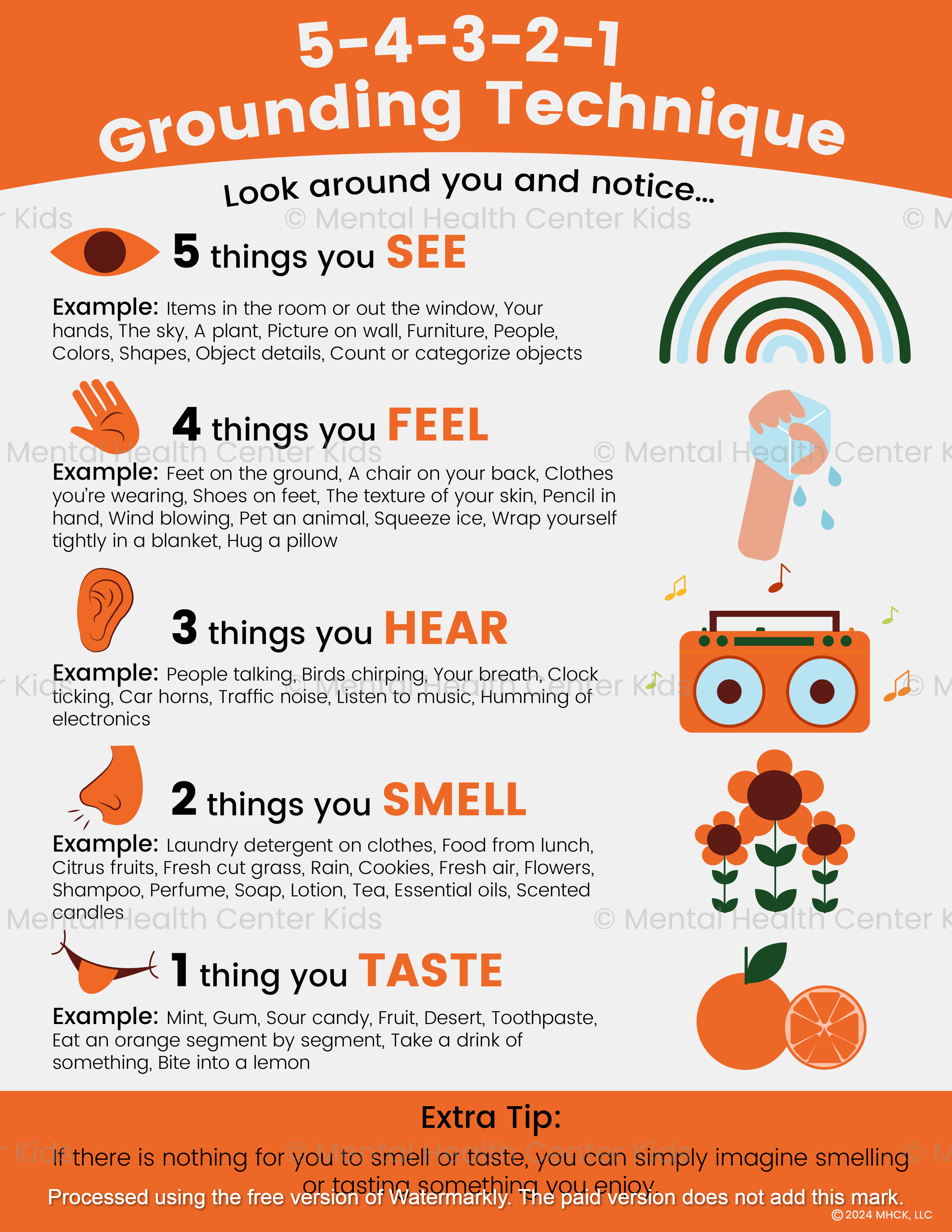 5 Senses Grounding Technique PDF Mental Health Center Kids 5 Senses Grounding Technique PDF Mental Health Center Kids