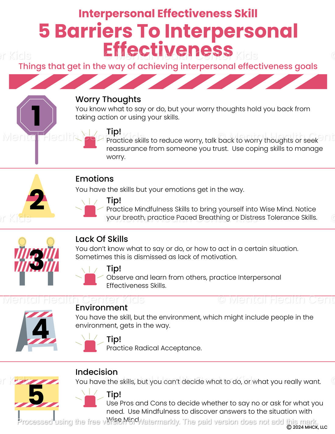 Barriers To Interpersonal Effectiveness DBT Handout – Mental Health ...