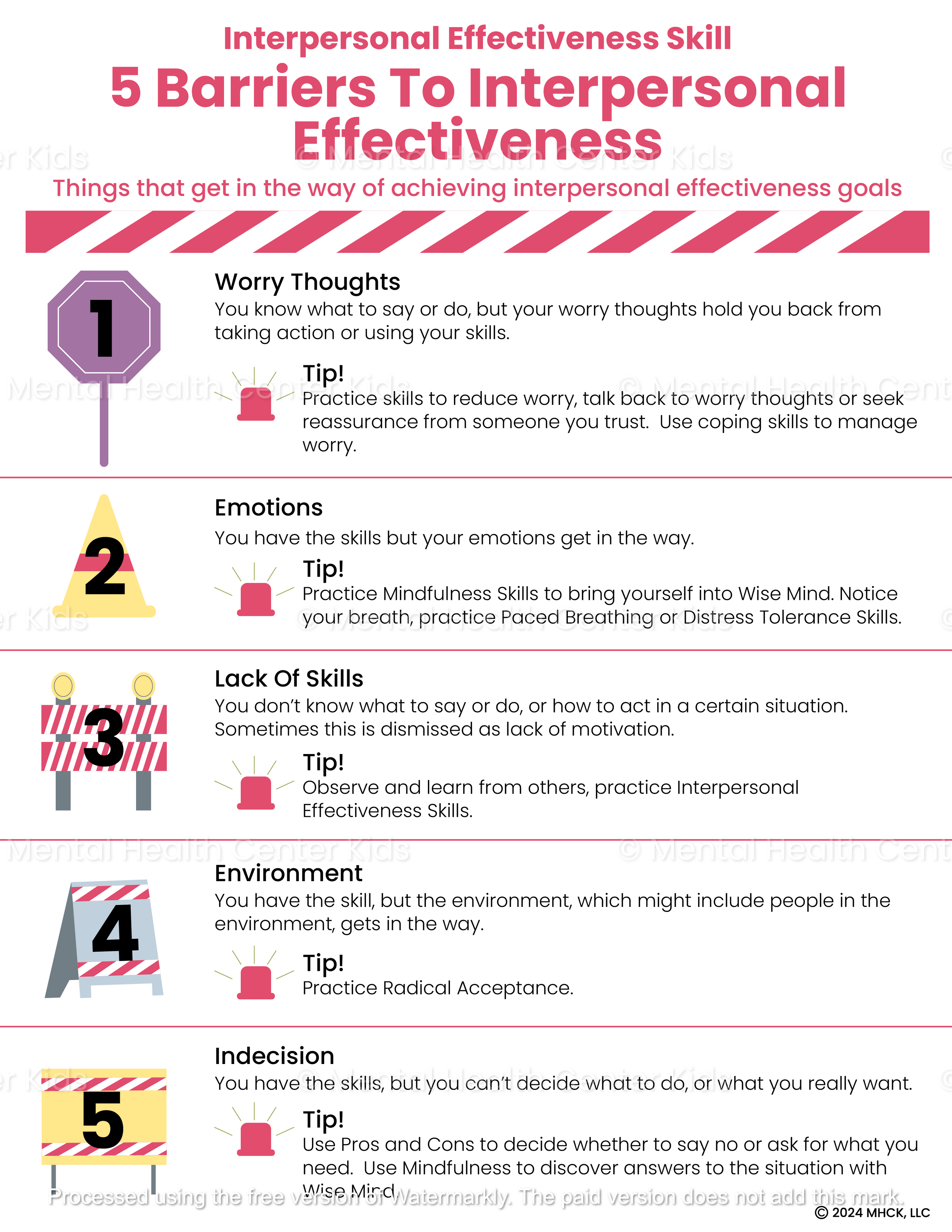 Barriers To Interpersonal Effectiveness DBT Handout – Mental Health ...