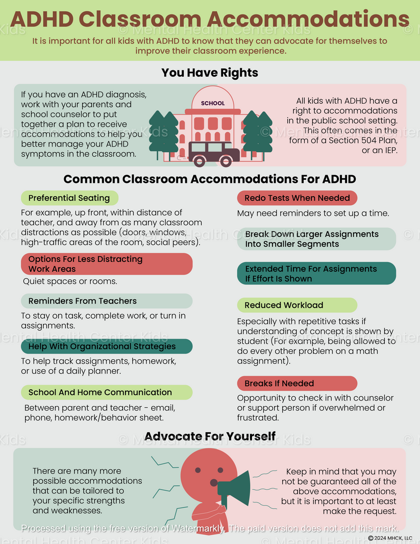 ADHD Classroom Accommodations – Mental Health Center Kids