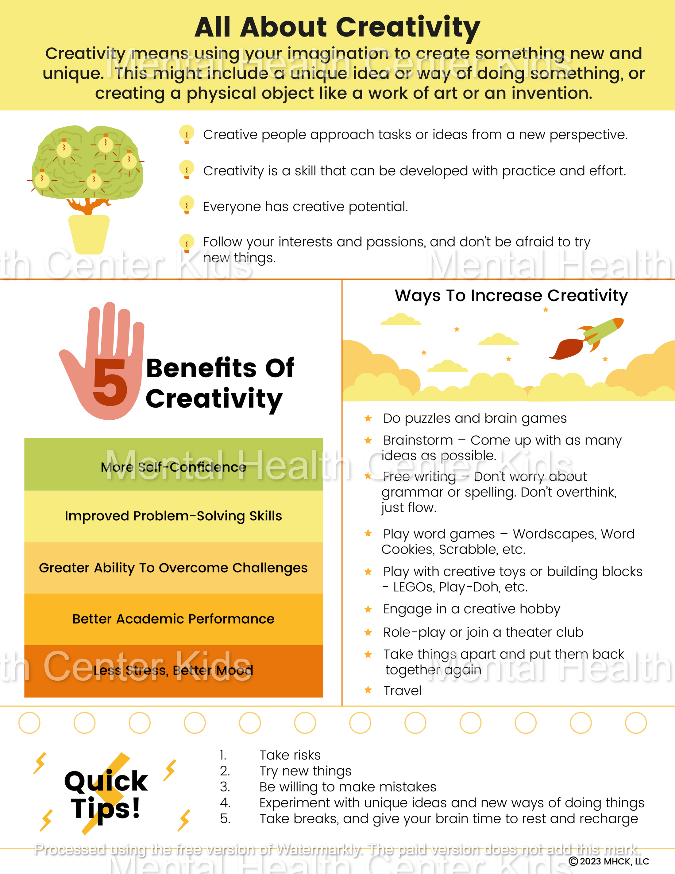 All About Creativity – Mental Health Center Kids
