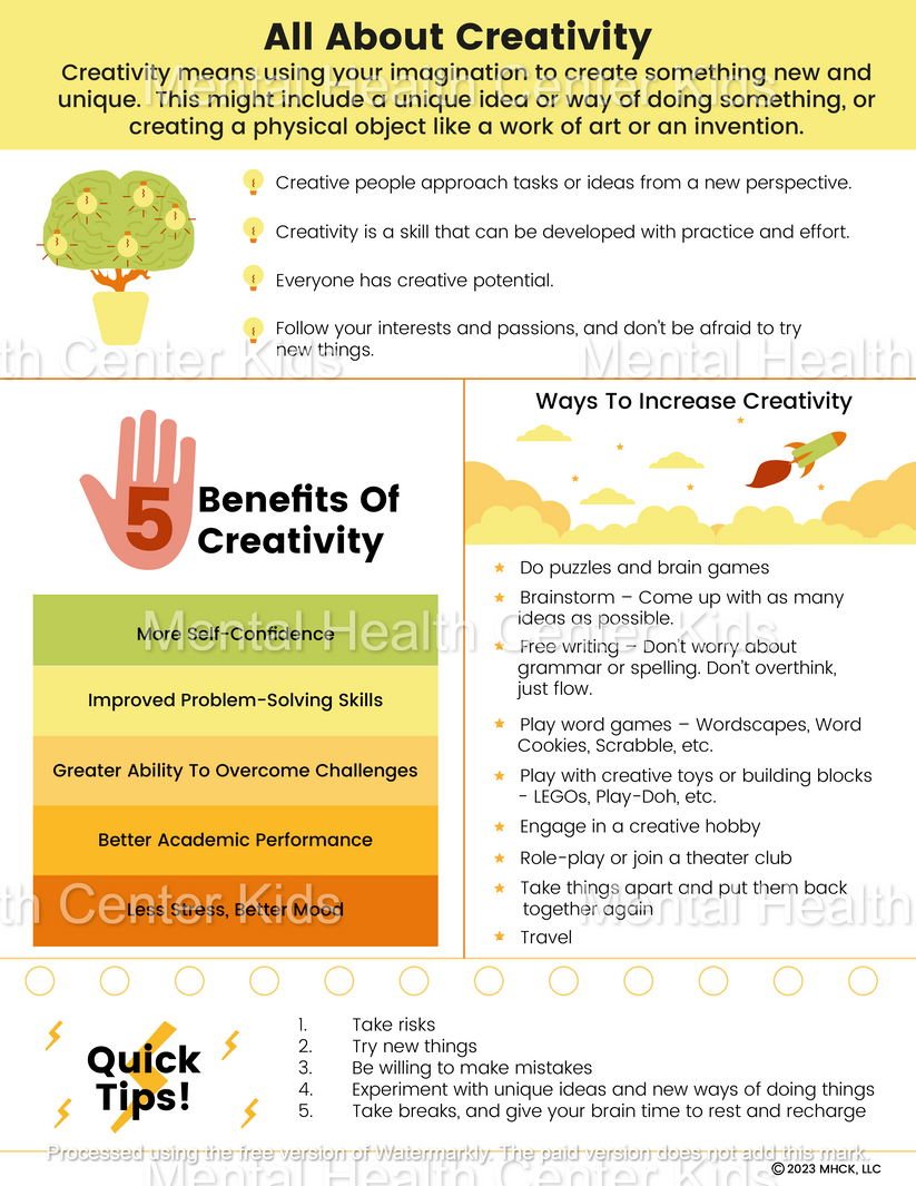 All About Creativity – Mental Health Center Kids