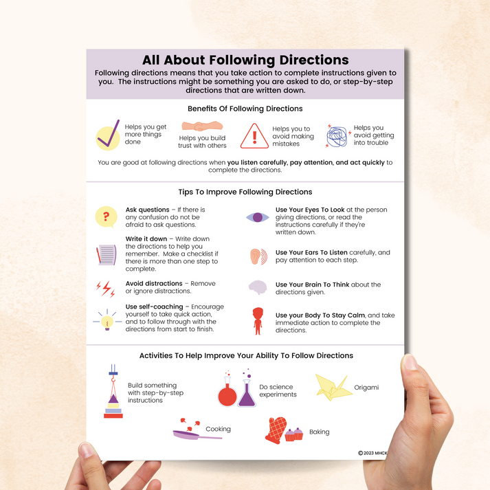 All About Following Directions – Mental Health Center Kids