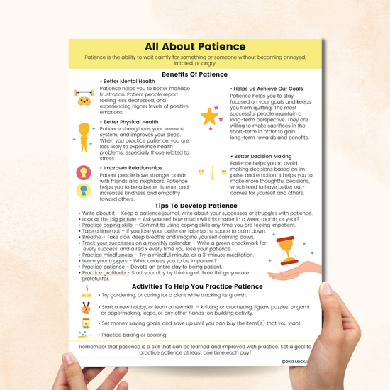 All About Patience – Mental Health Center Kids
