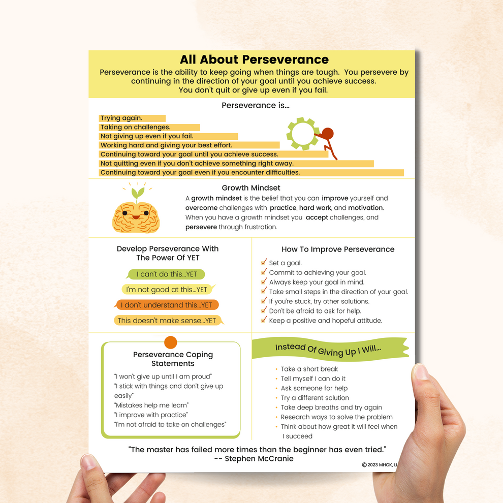 All About Perseverance – Mental Health Center Kids