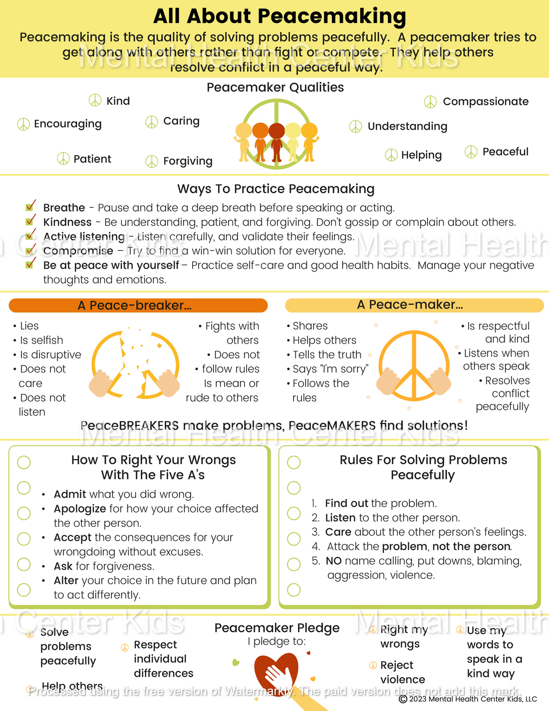 All About Peacemaking – Mental Health Center Kids