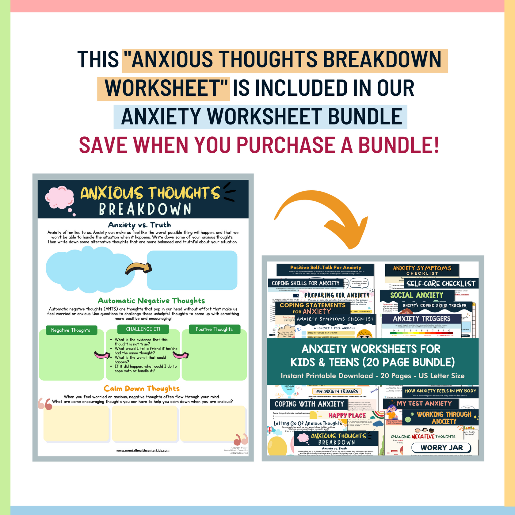 Anxious Thoughts Breakdown – Mental Health Center Kids