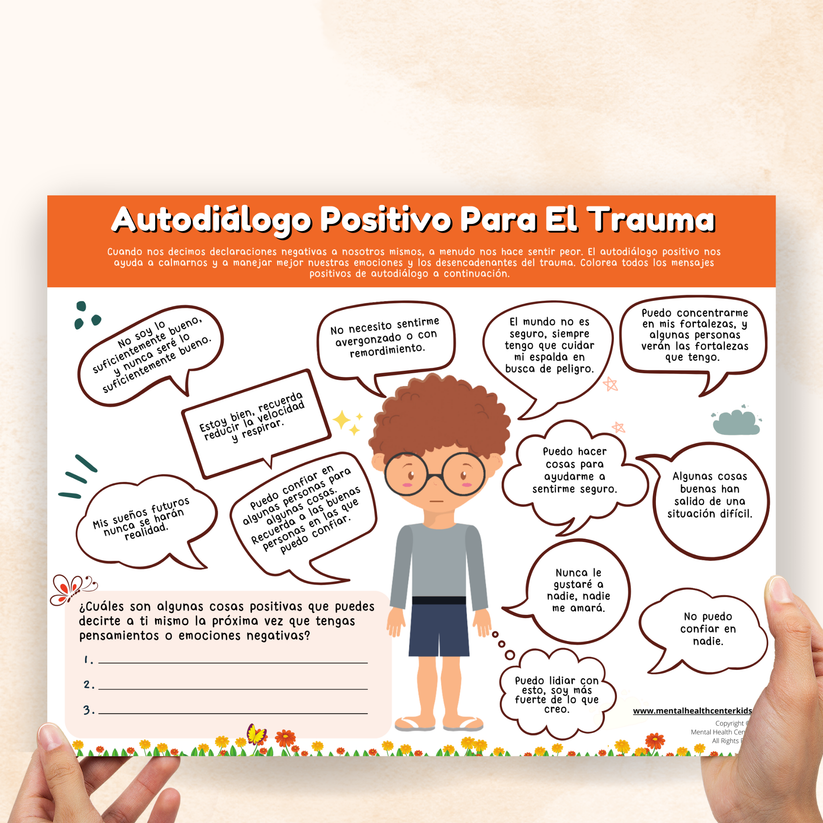 Positive Self-Talk For Trauma Worksheet (Spanish Version) – Mental ...