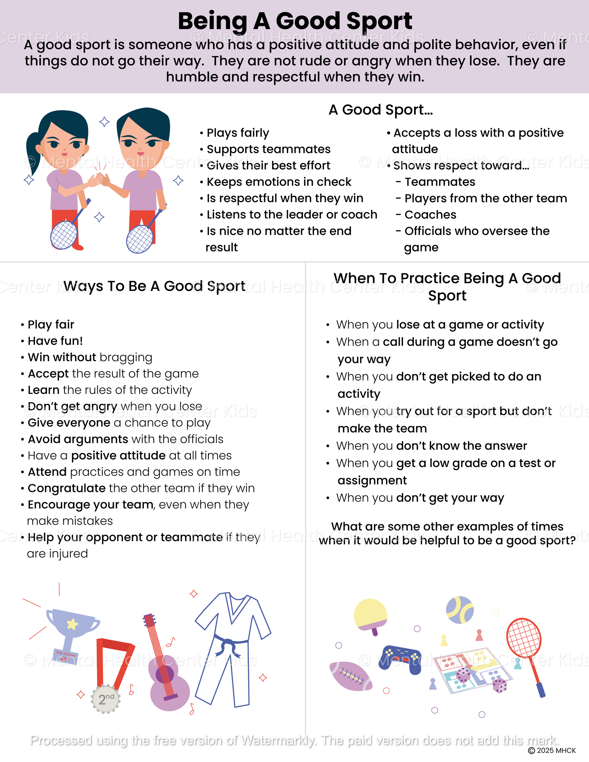Being a Good Sport – Mental Health Center Kids