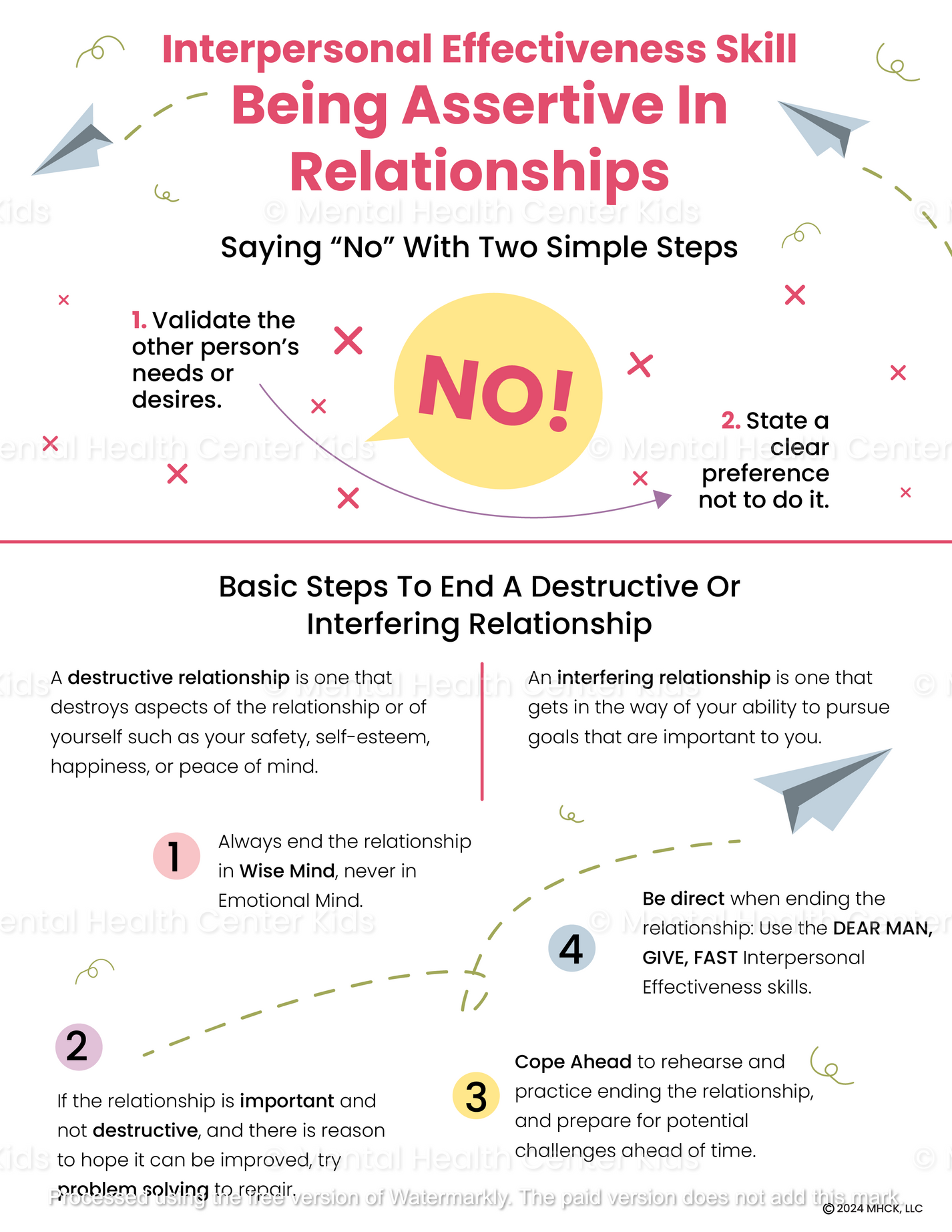 DBT Assertiveness Skills Handout – Mental Health Center Kids