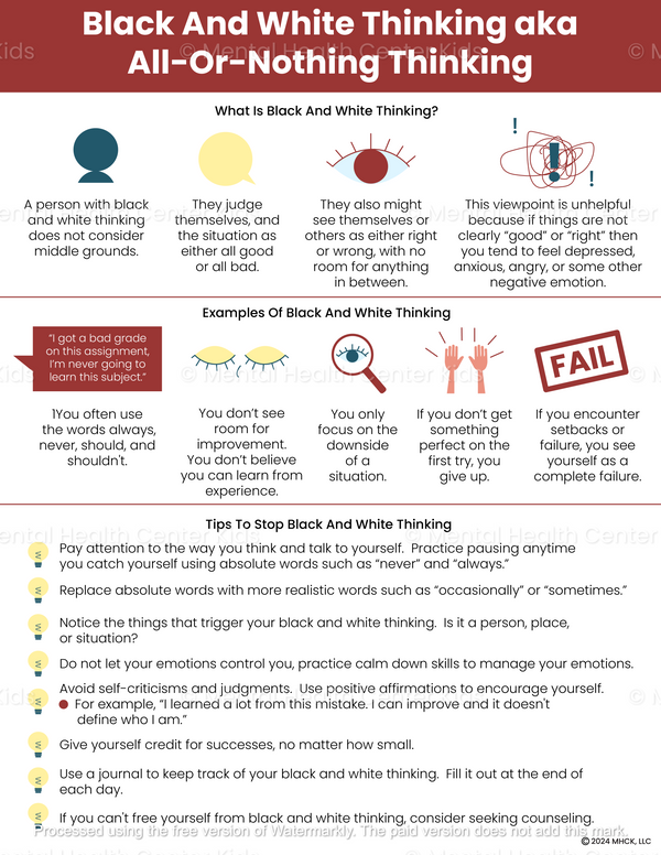Black And White Thinking aka All-Or-Nothing Thinking (PDF) – Mental ...