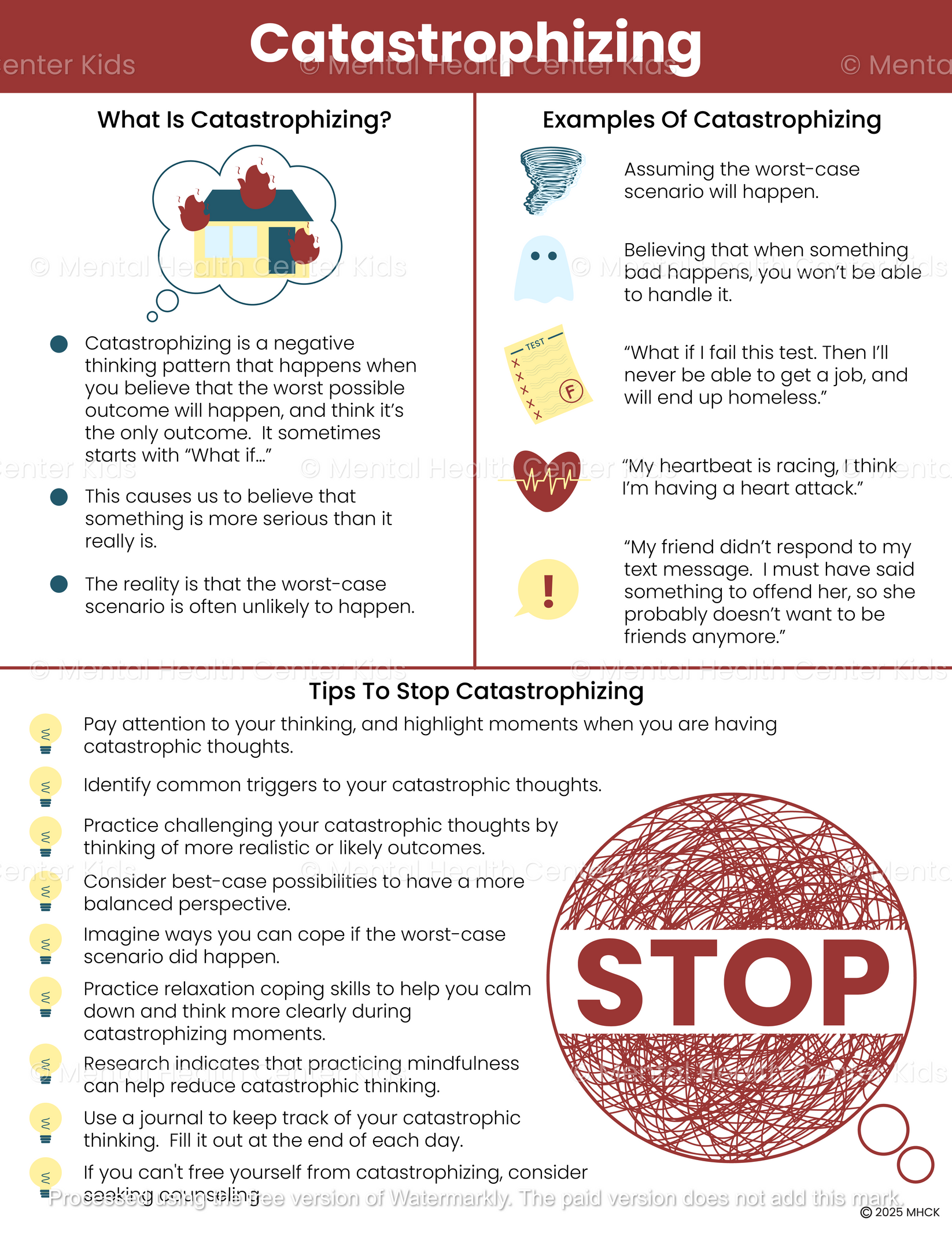 Catastrophizing Cognitive Distortion (PDF) – Mental Health Center Kids