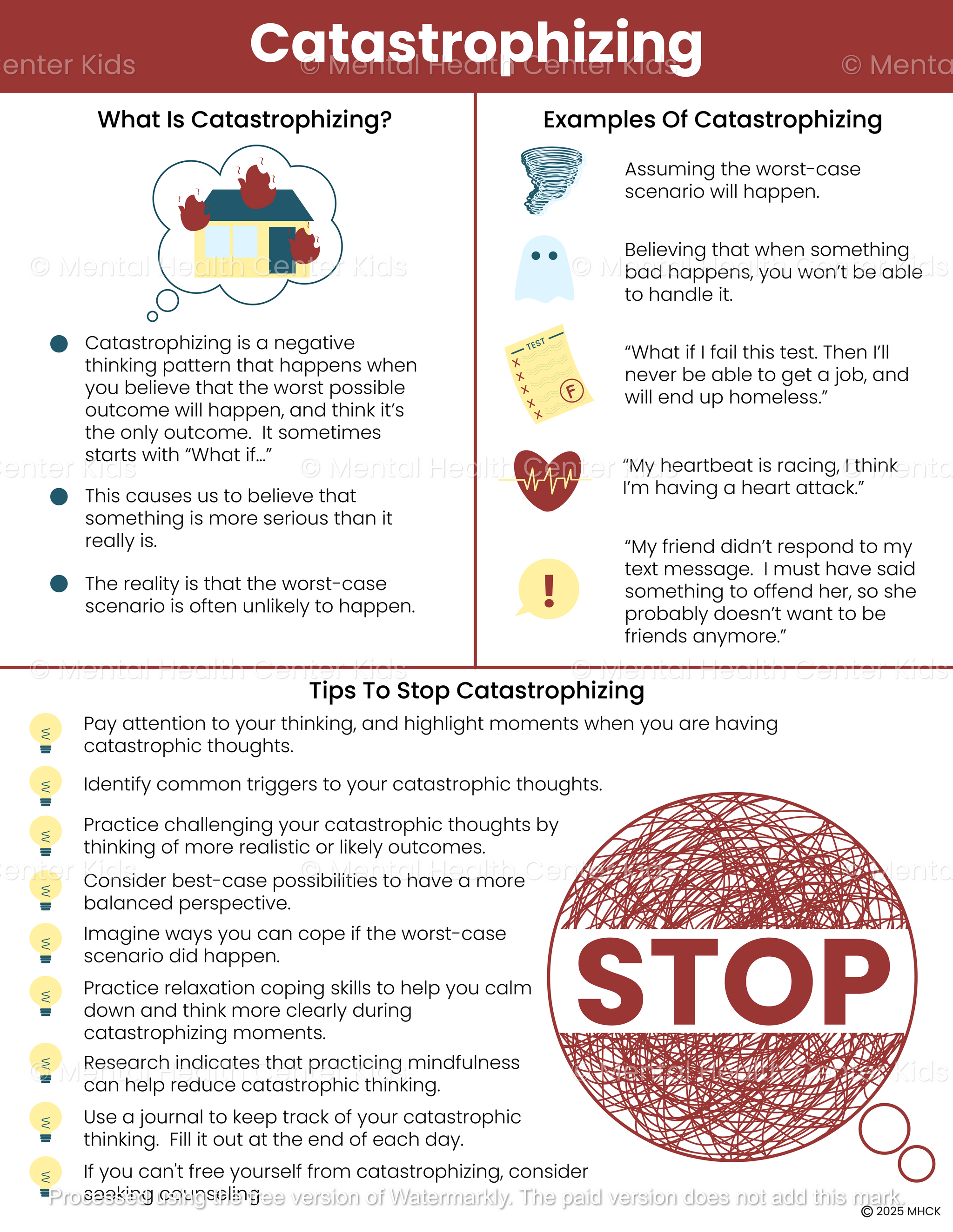 Catastrophizing Cognitive Distortion (PDF) – Mental Health Center Kids