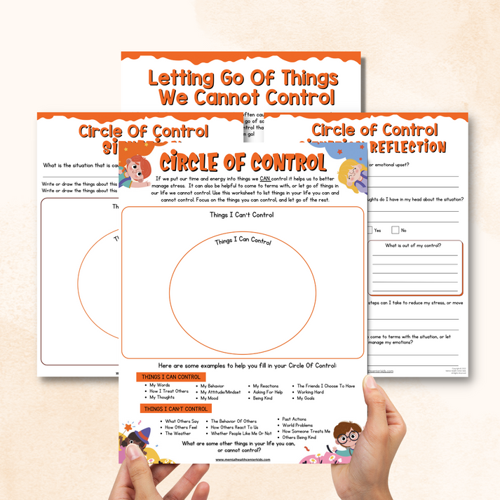 Circle of Control Worksheet – Mental Health Center Kids