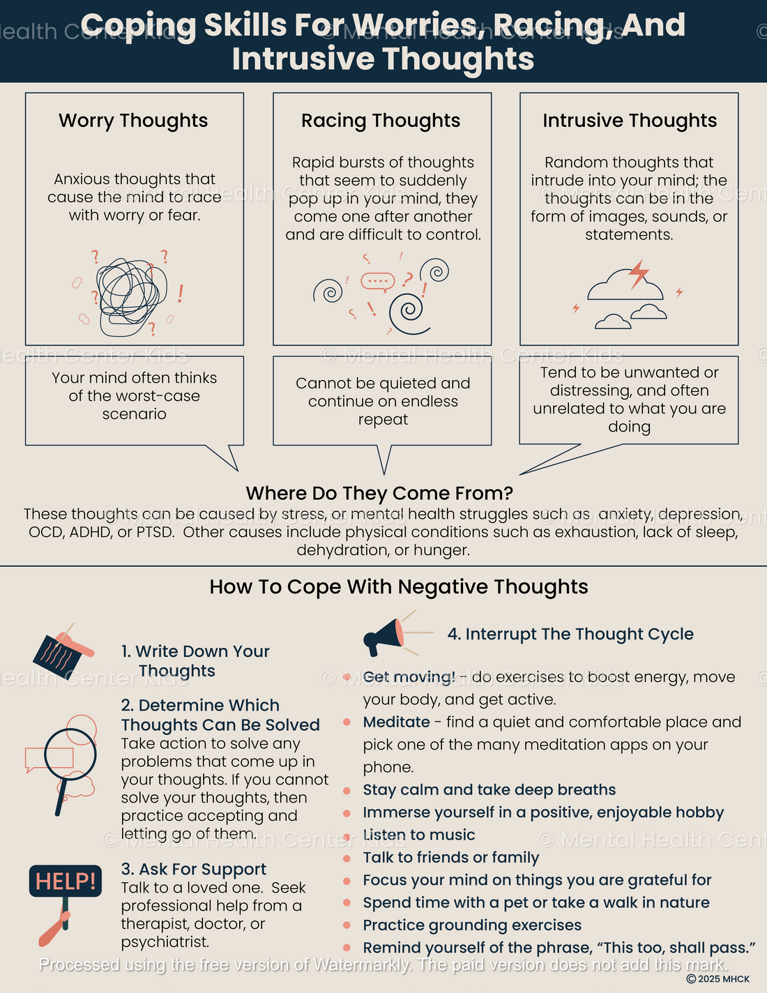 Coping Skills For Worries, Racing, And Intrusive Thoughts – Mental ...