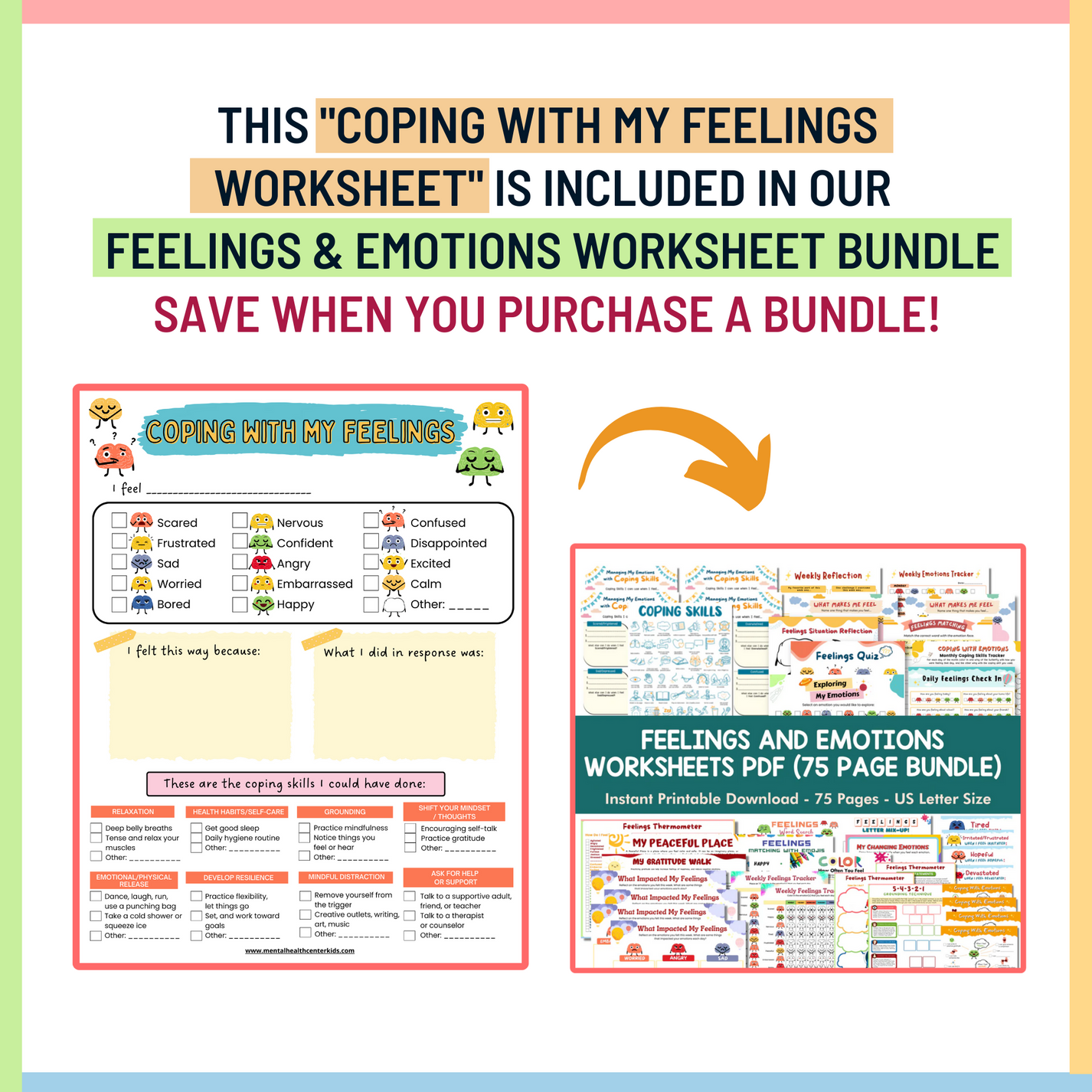 Coping Skills Chart – Mental Health Center Kids