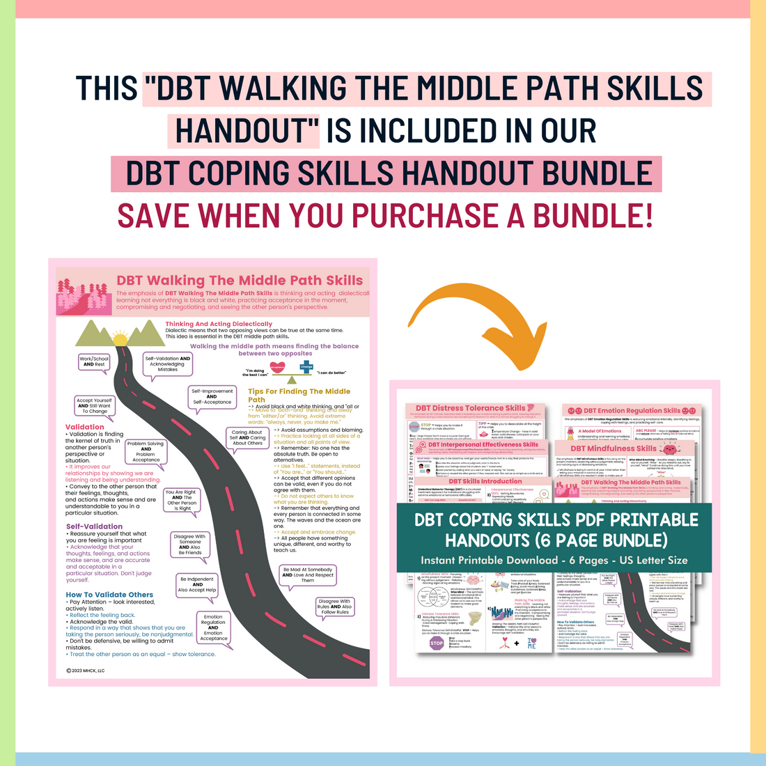 DBT Walking the Middle Path Skills (PDF) – Mental Health Center Kids