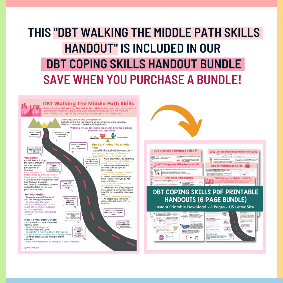 DBT Walking the Middle Path Skills (PDF) – Mental Health Center Kids