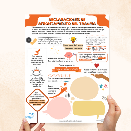 Trauma Coping Statements Worksheet (Spanish Version) – Mental Health ...