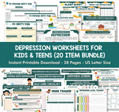 Depression Worksheets for Kids and Teens – Mental Health Center Kids