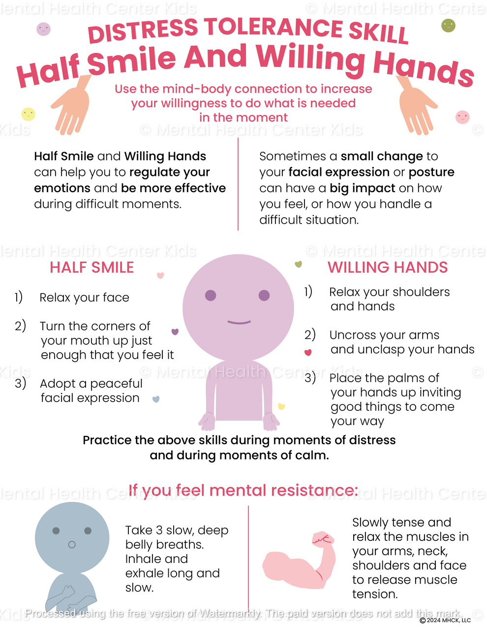 DBT Half Smile And Willing Hands (PDF) – Mental Health Center Kids