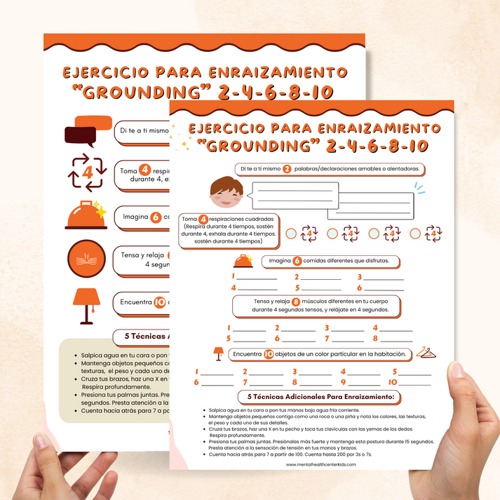 2-4-6-8-10 Grounding Exercise Worksheet (Spanish Version) – Mental ...