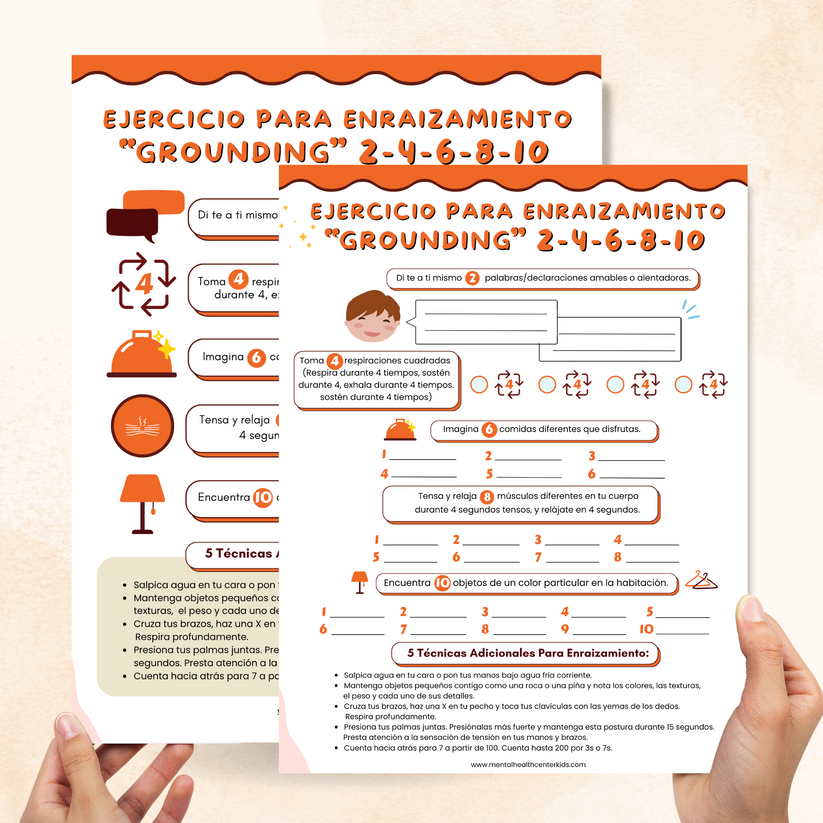 2-4-6-8-10 Grounding Exercise Worksheet (Spanish Version) – Mental ...