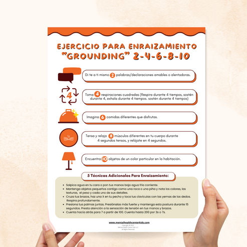 2-4-6-8-10 Grounding Exercise Worksheet (Spanish Version) – Mental ...