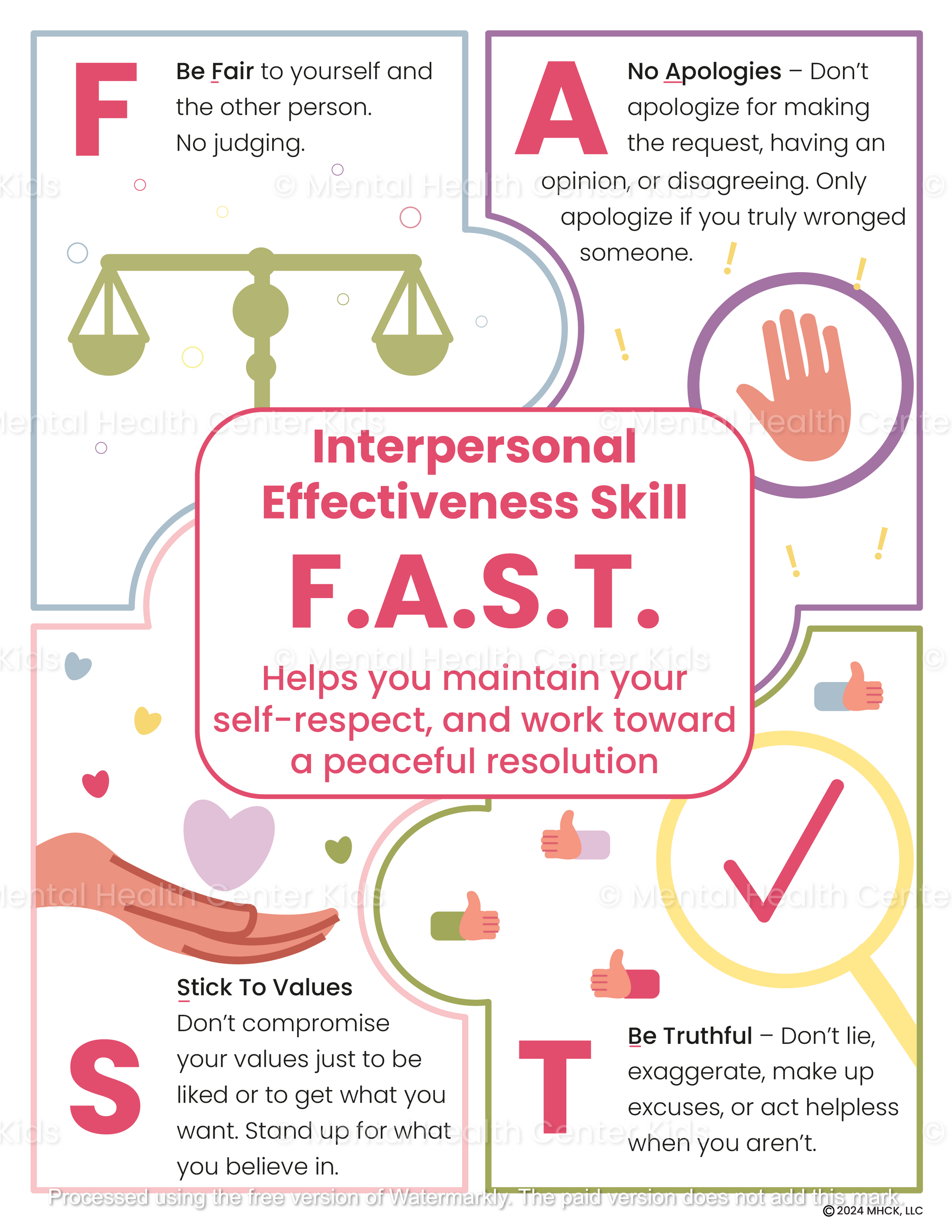 DBT FAST Skill (PDF) – Mental Health Center Kids