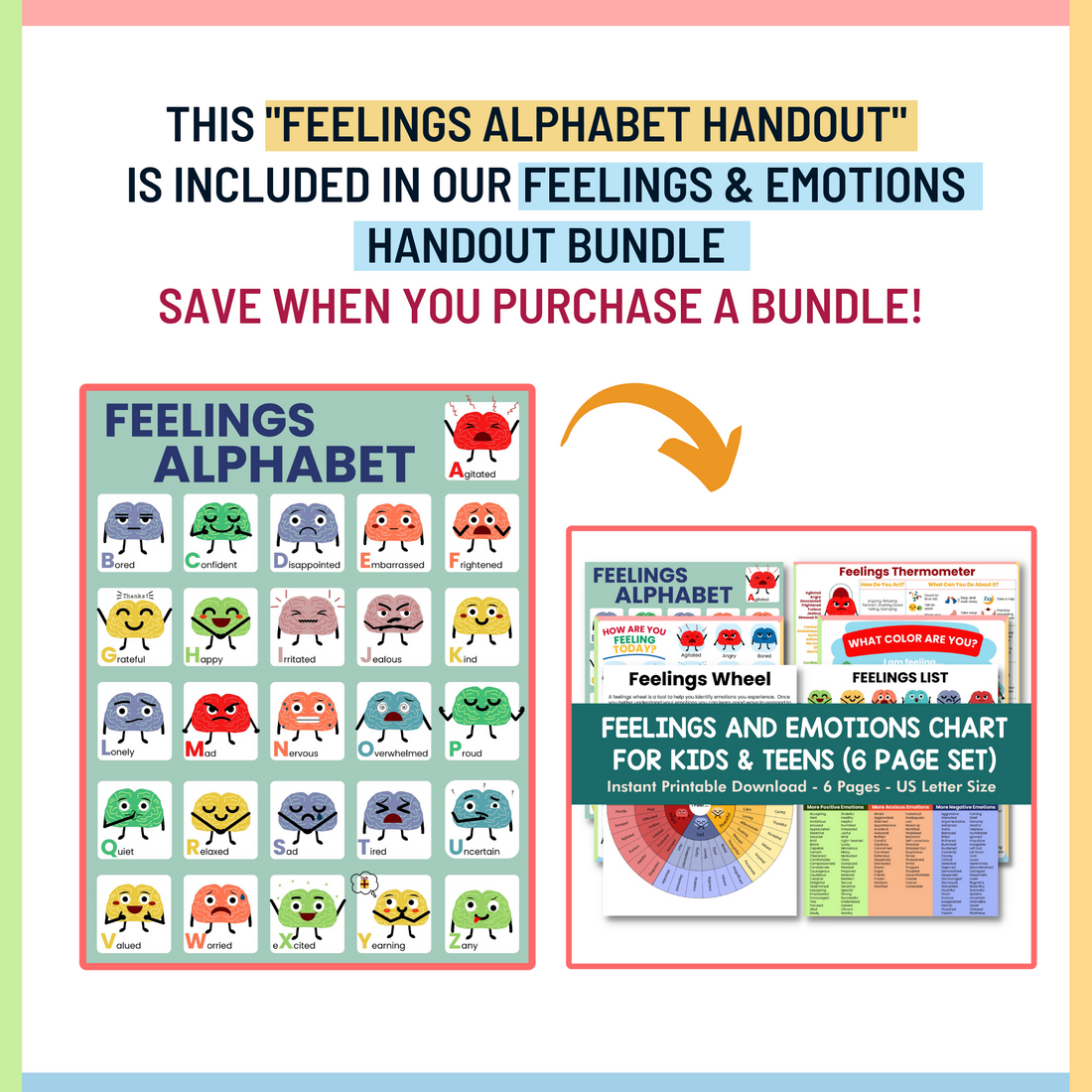 Feelings and Emotions Alphabet – Mental Health Center Kids