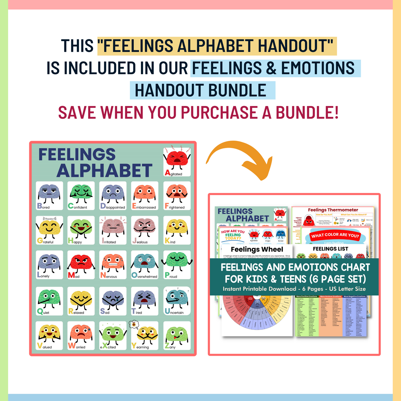 Feelings and Emotions Alphabet – Mental Health Center Kids
