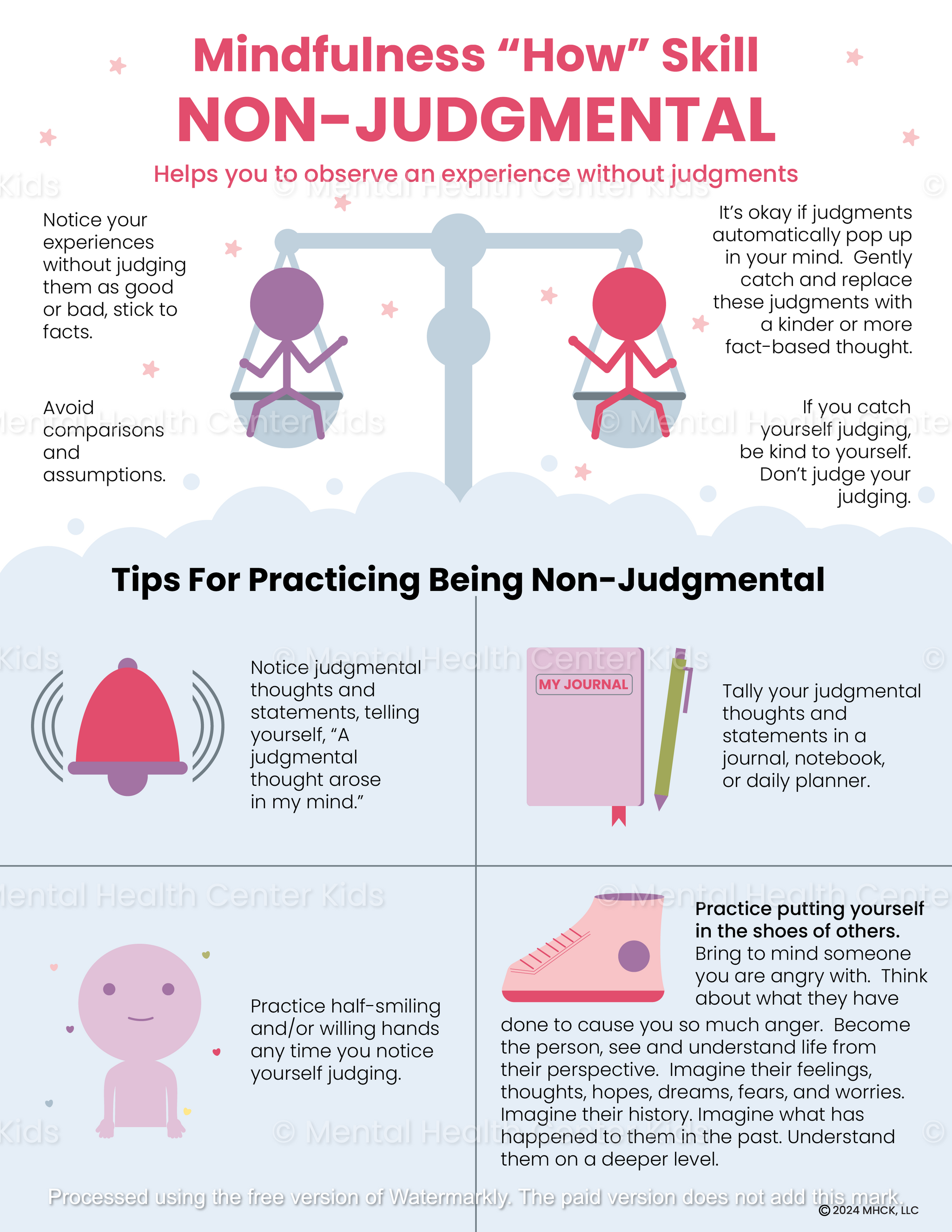 DBT Non-Judgmental Mindfulness "How" Skill (PDF) – Mental Health Center ...