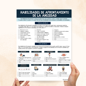 Coping Skills For Anxiety Worksheet (Spanish Version) – Mental Health ...