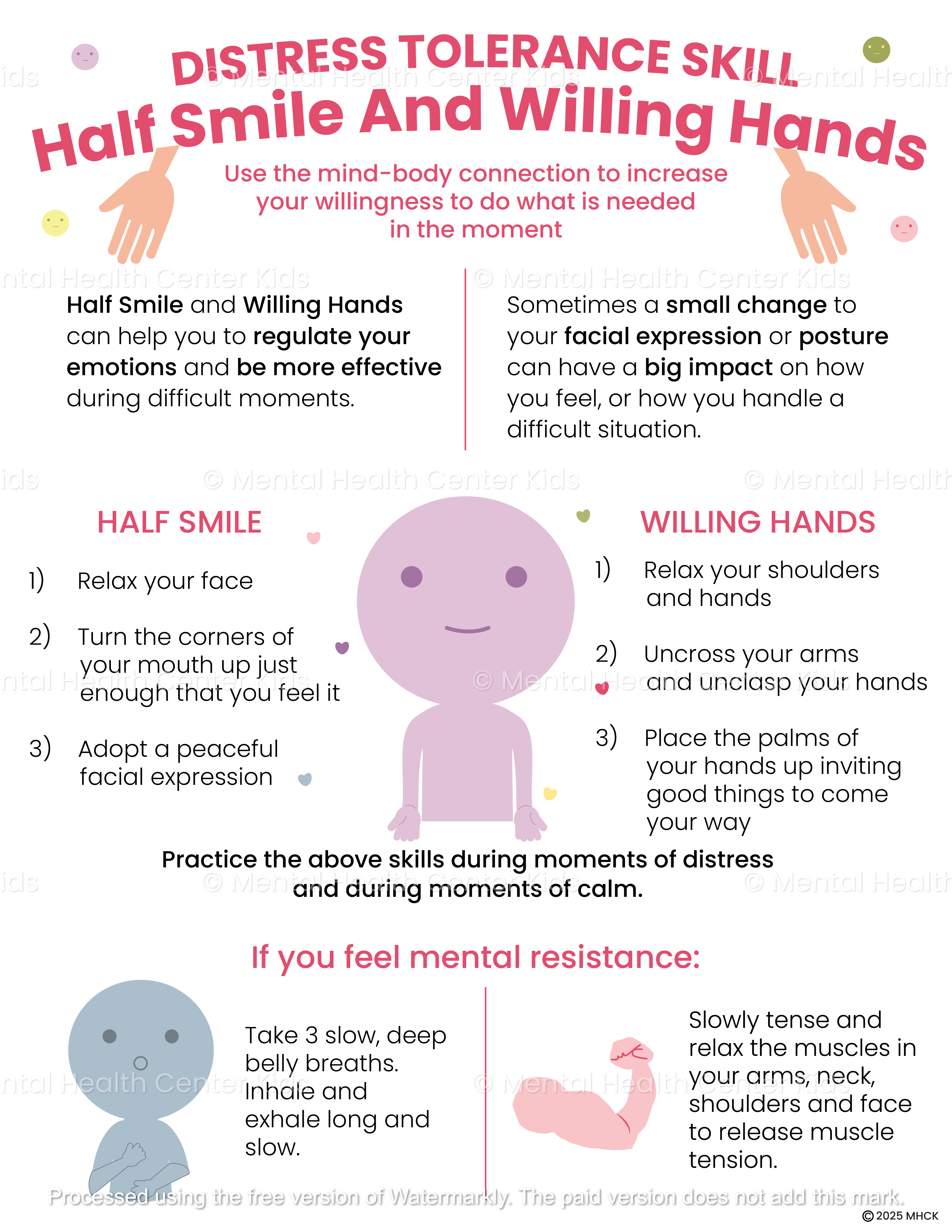 DBT Half Smile And Willing Hands (PDF) – Mental Health Center Kids
